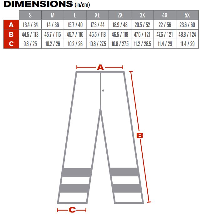 PIP 353-2002 VizPLUS Class E Waterproof Rain Pants - Orange | Full Source