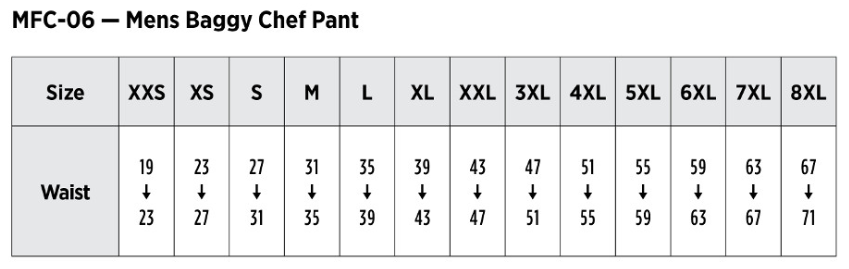 Chef Designs 5360 Men's Baggy Chef Pants - Black | Full Source