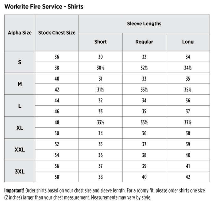 Workrite Fire Service FSF4 Men's Classic Long Sleeve Western ...