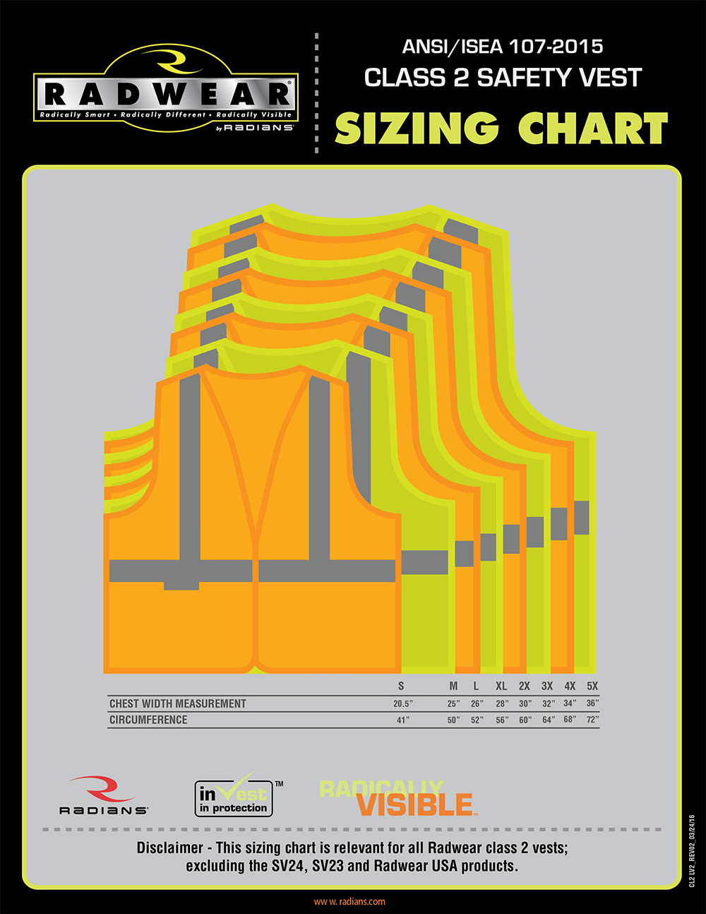 Radians SV272-2ZGM Type R Class 2 Multipurpose Surveyor Safety Vest ...