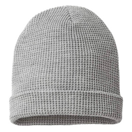 Richardson 146R Waffle Cuffed Beanie - Heather Grey | Full Source