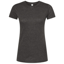 Tultex 240 Women's Poly-Rich Slim Fit T-Shirt - Heather Graphite | Full ...