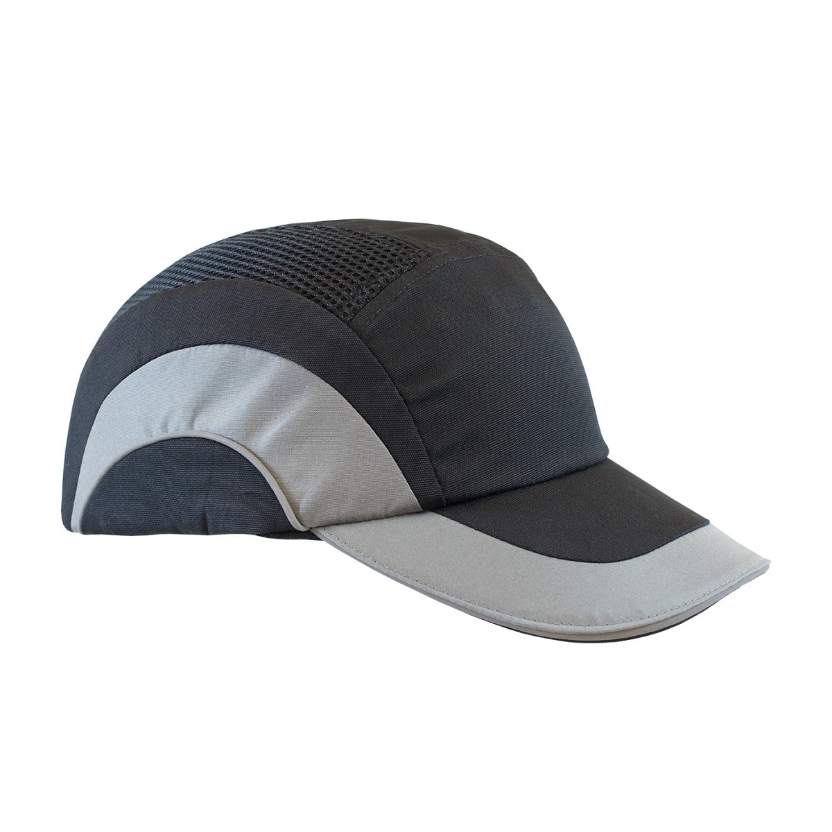 JSP ABR170 HardCap A1+ Baseball Bump Cap - Standard Brim - Black/Gray ...