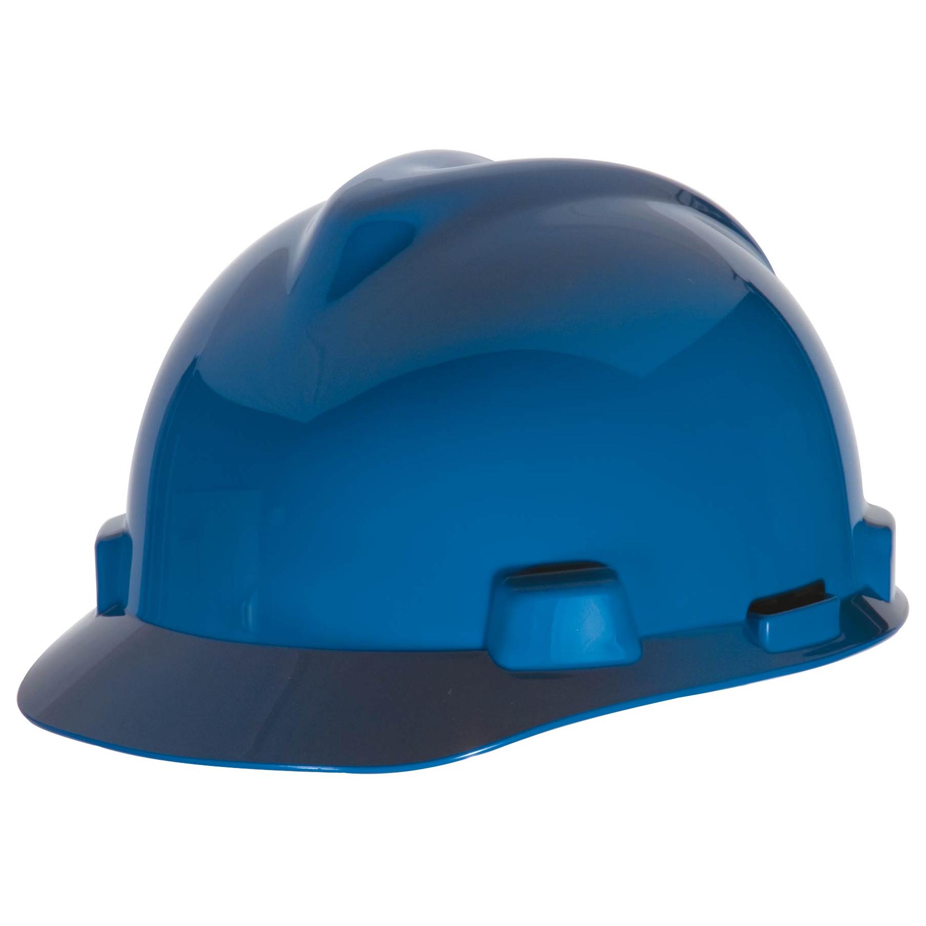 MSA 475359 V-Gard Hard Hat - Fas-Trac Suspension - Blue | FullSource.com