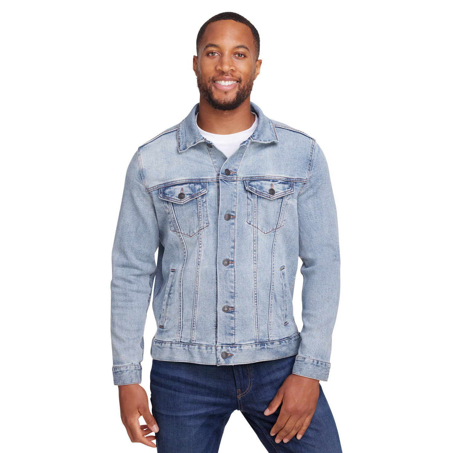 Threadfast 370J Unisex Denim Jacket - Light Denim | Full Source