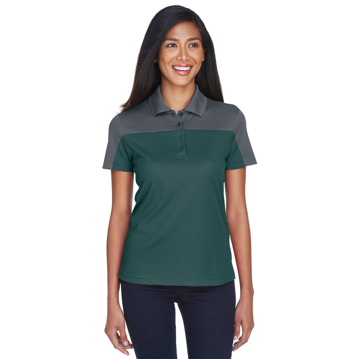 Core 365 CE101W Ladies Balance Colorblock Performance Pique Polo ...