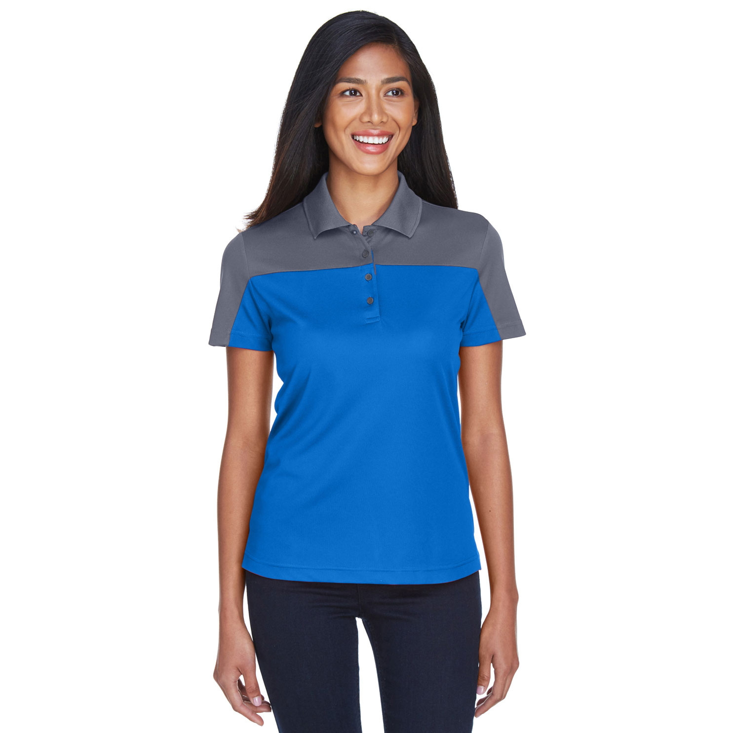 Core 365 CE101W Ladies Balance Colorblock Performance Pique Polo - True ...