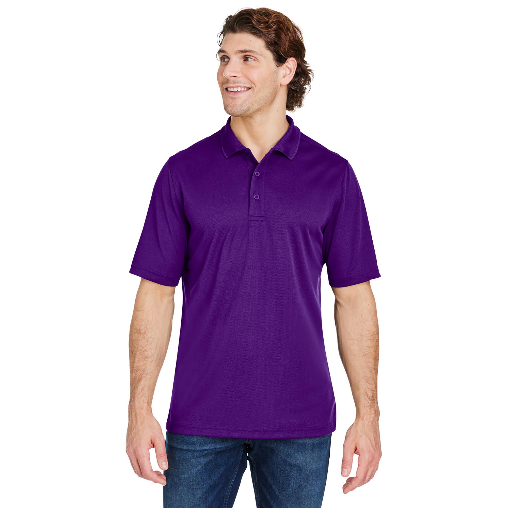 Core 365 CE104 Market Snag Protect Mesh Polo - Campus Purple | Full Source