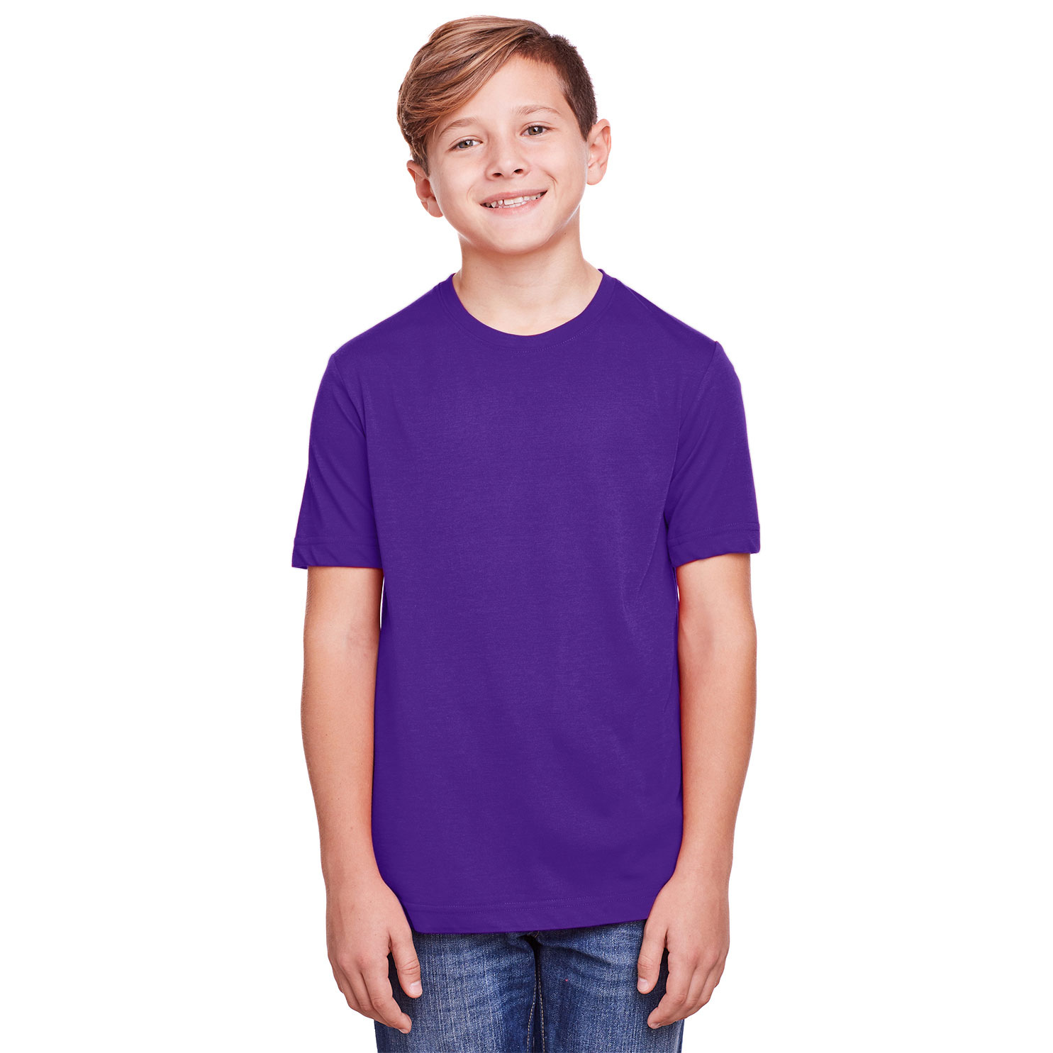 Core 365 CE111Y Youth Fusion ChromaSoft Performance T-Shirt - Campus ...