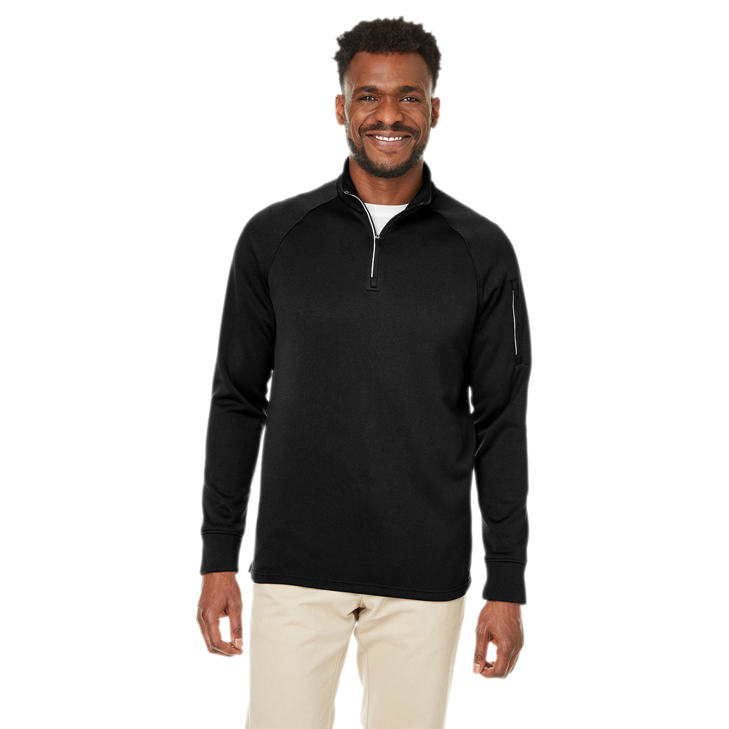 Core 365 CE801 Unisex Fusion ChromaSoft™ Fleece Quarter-Zip - Black ...