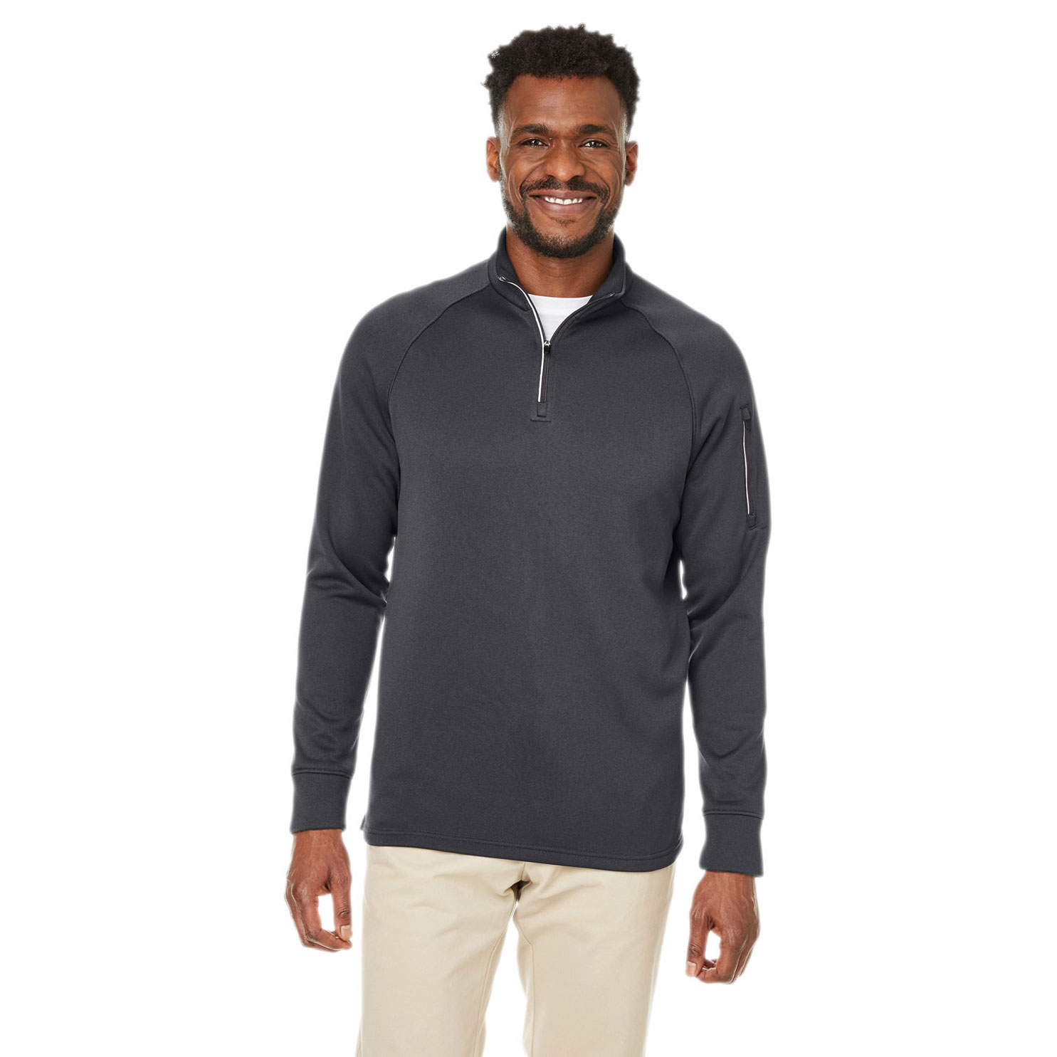 Core 365 CE801 Unisex Fusion ChromaSoft™ Fleece Quarter-Zip - Carbon ...