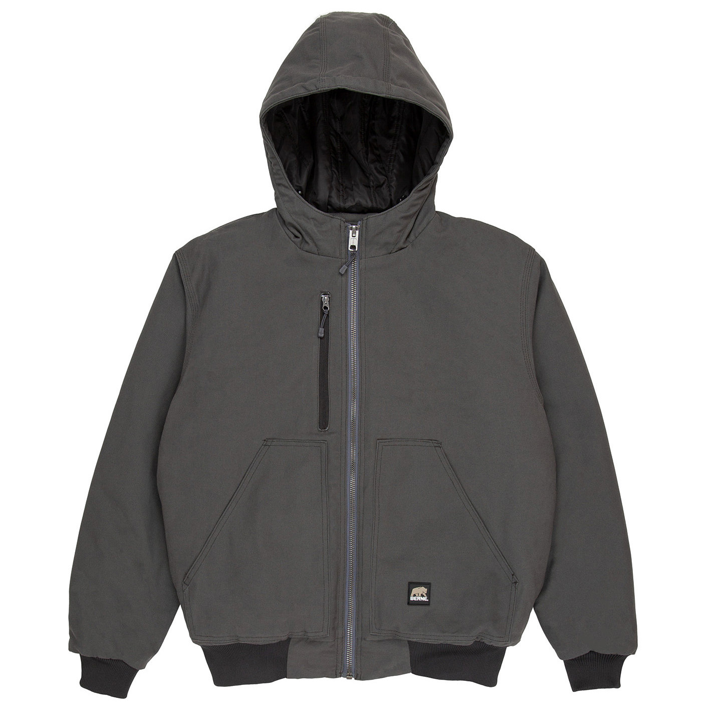 Berne HJ61 Modern Hooded Jacket - Titanium | Full Source