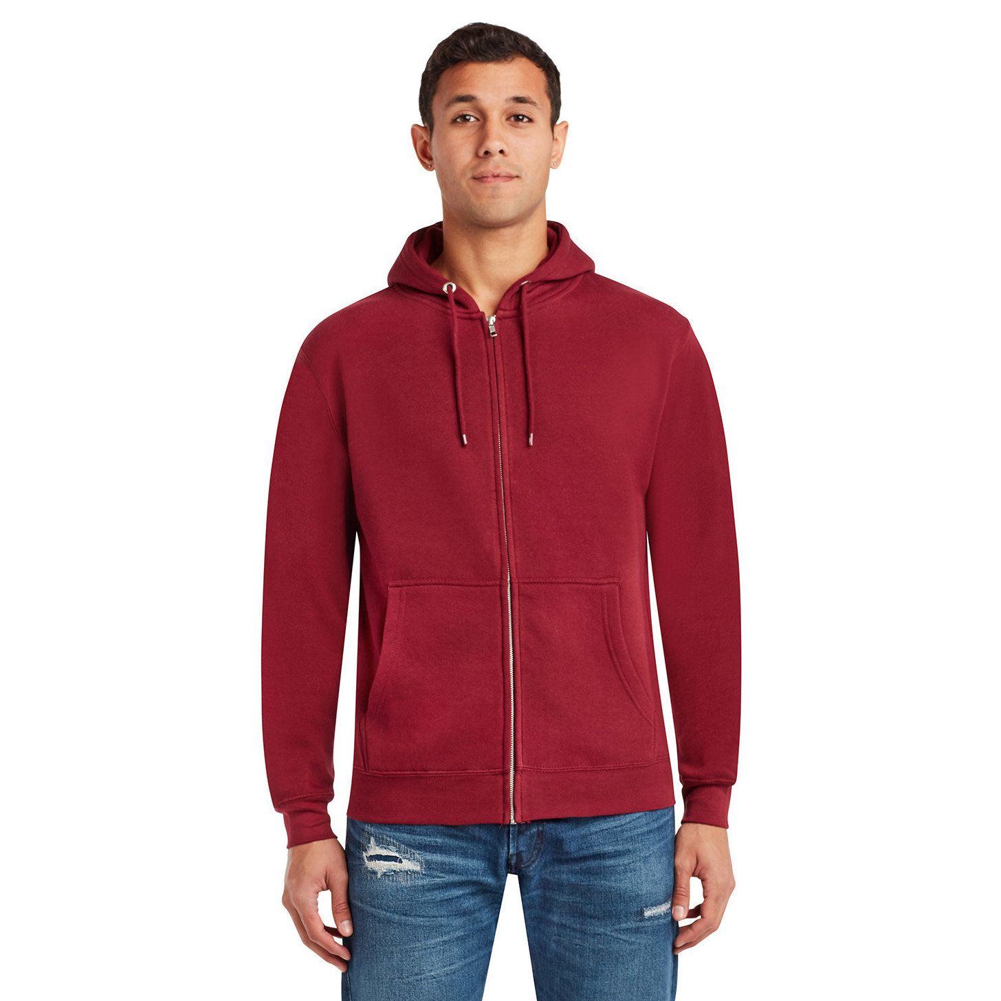 Lane Seven LS14003 Unisex Premium Full-Zip Hooded Sweatshirt - Burgundy ...