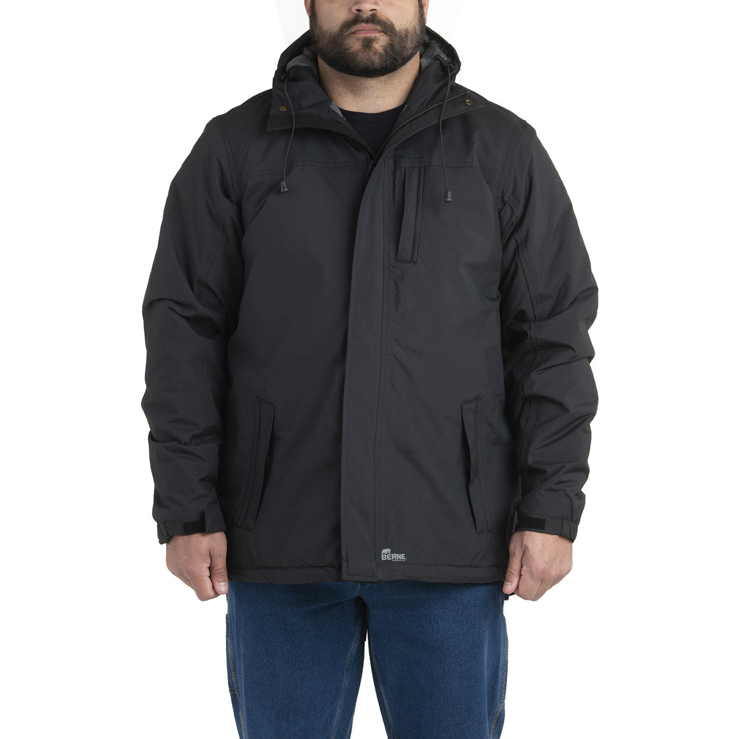 Berne RJ27 Coastline Waterproof Storm Jacket - Black | Full Source