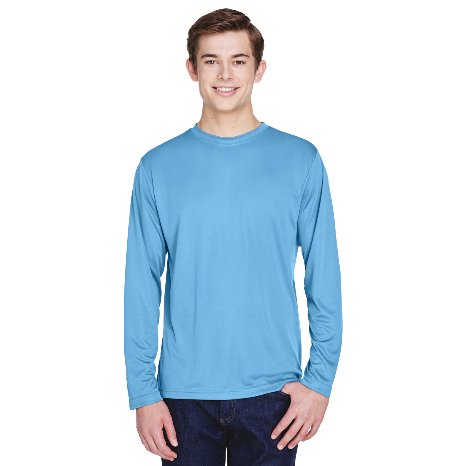 Team 365 TT11L Men's Zone Performance Long Sleeve T-Shirt - Sport Light ...