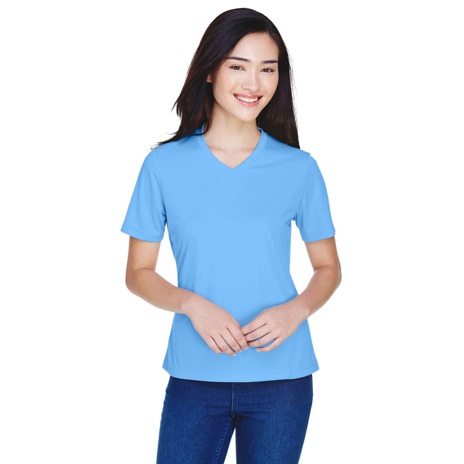 Team 365 TT11W Ladies Zone Performance T-Shirt - Sport Light Blue ...