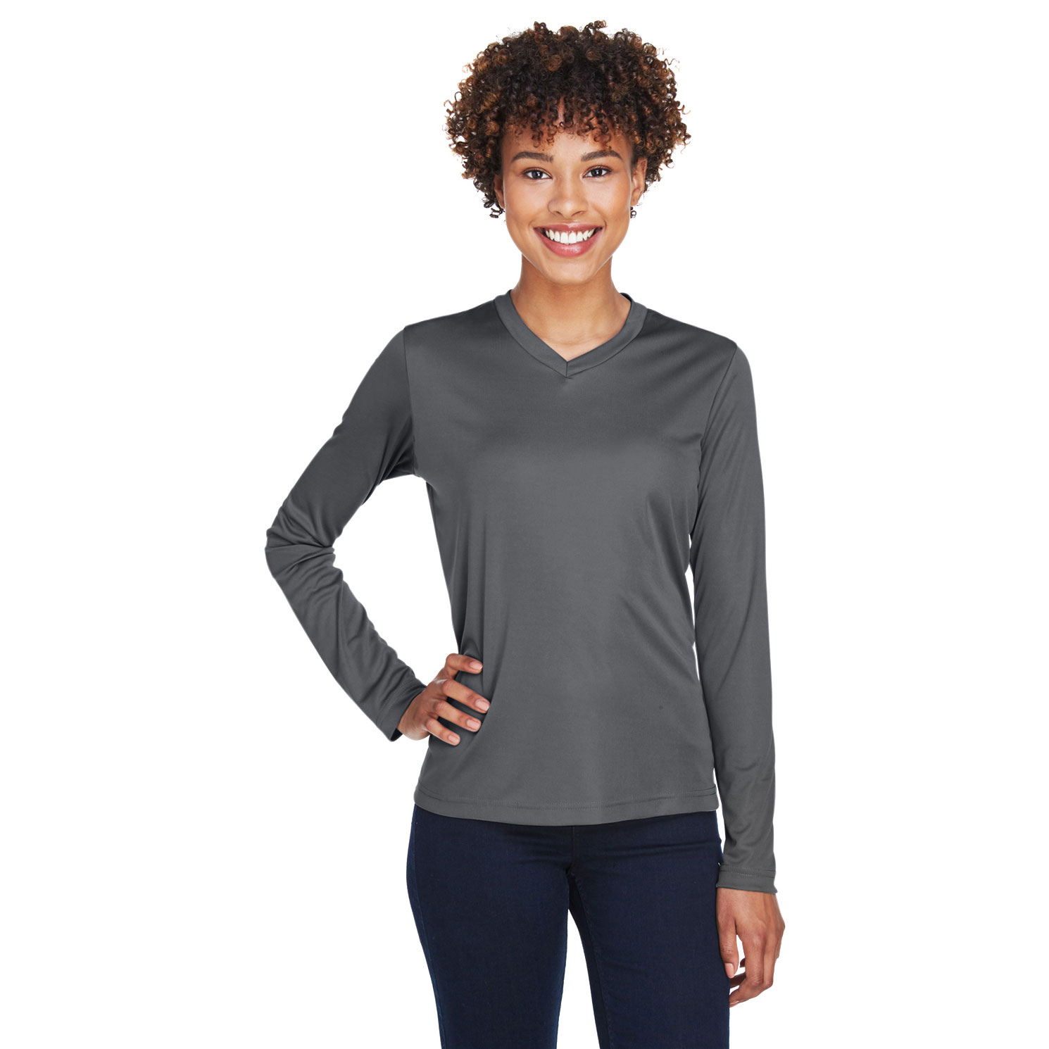 Team 365 TT11WL Ladies Zone Performance Long Sleeve T-Shirt - Sport ...