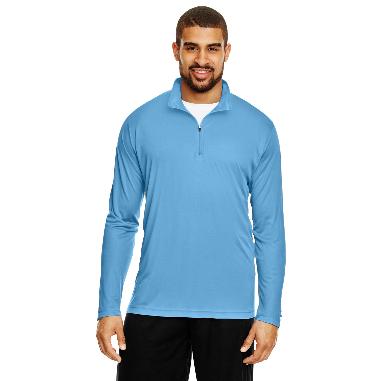 Team 365 TT31 Men's Zone Performance Quarter-Zip - Sport Light Blue ...