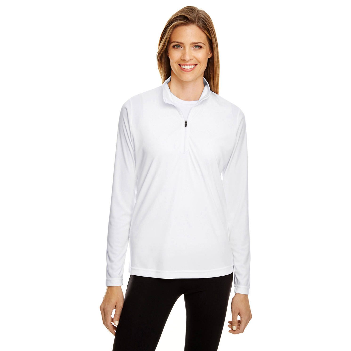 Team 365 TT31W Ladies Zone Performance Quarter-Zip - White | Full Source