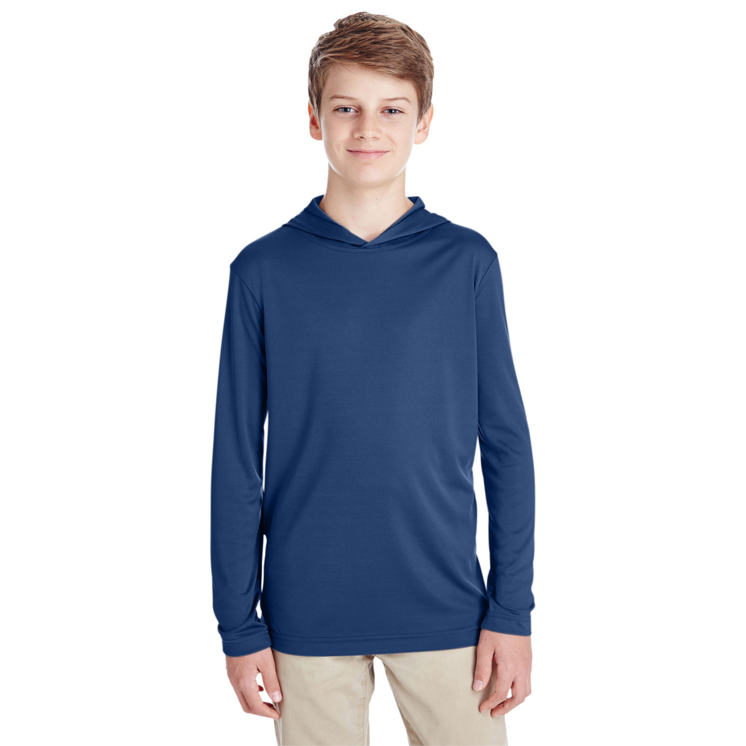Team 365 TT41Y Youth Zone Performance Hoodie - Sport Dark Navy | Full ...