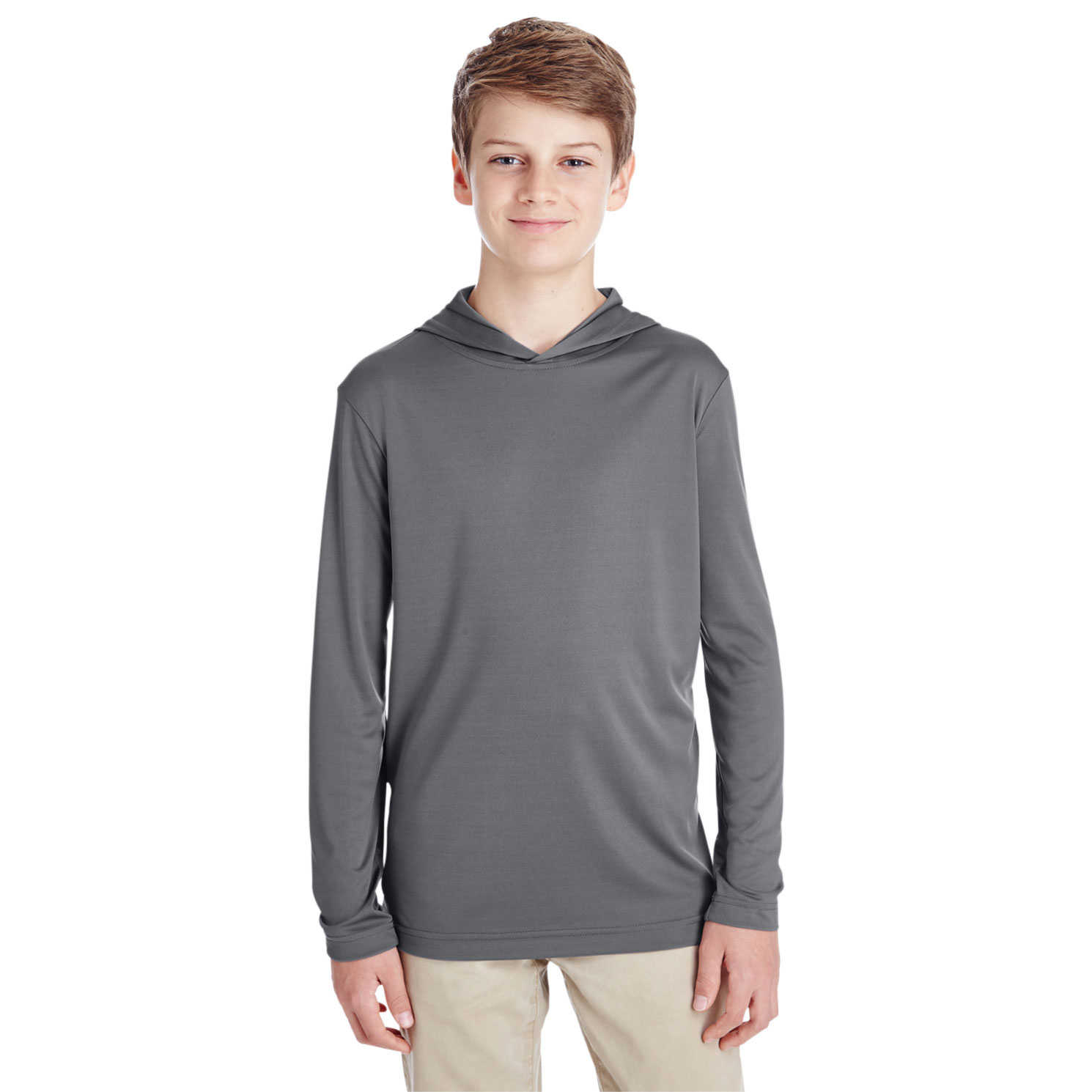 Team 365 TT41Y Youth Zone Performance Hoodie - Sport Graphite | Full Source
