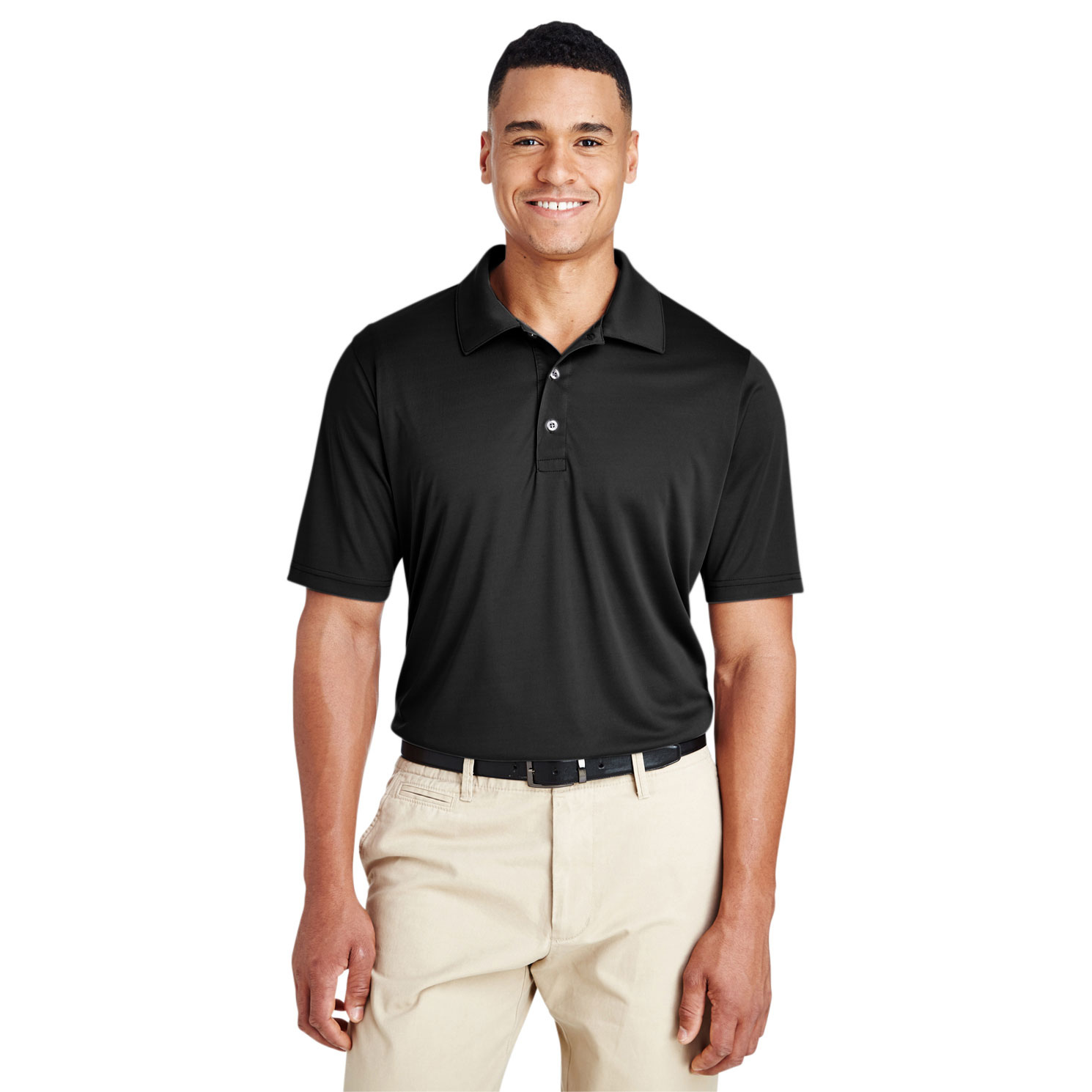 Team 365 TT51 Men's Zone Performance Polo - Black | Full Source