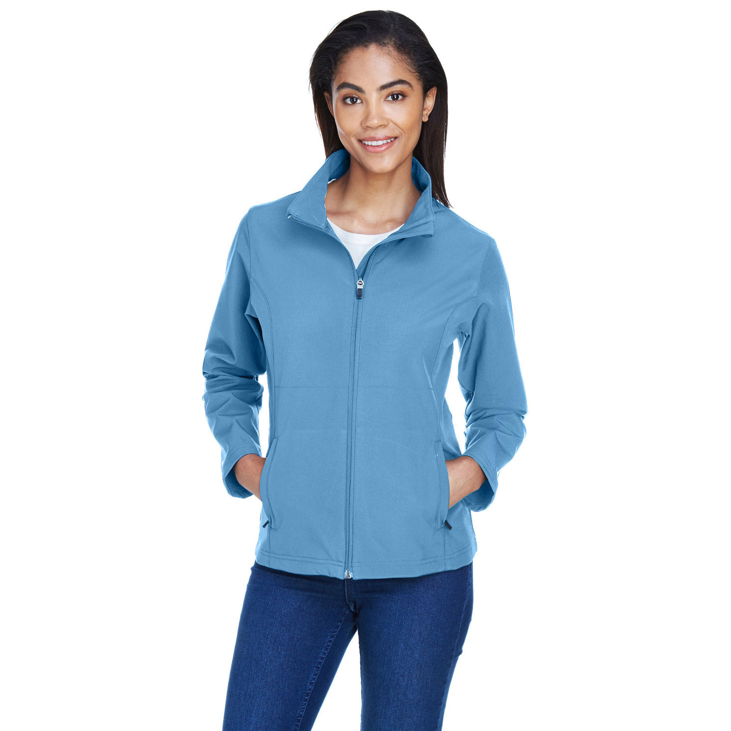 Team 365 TT80W Ladies Leader Soft Shell Jacket - Sport Light Blue ...