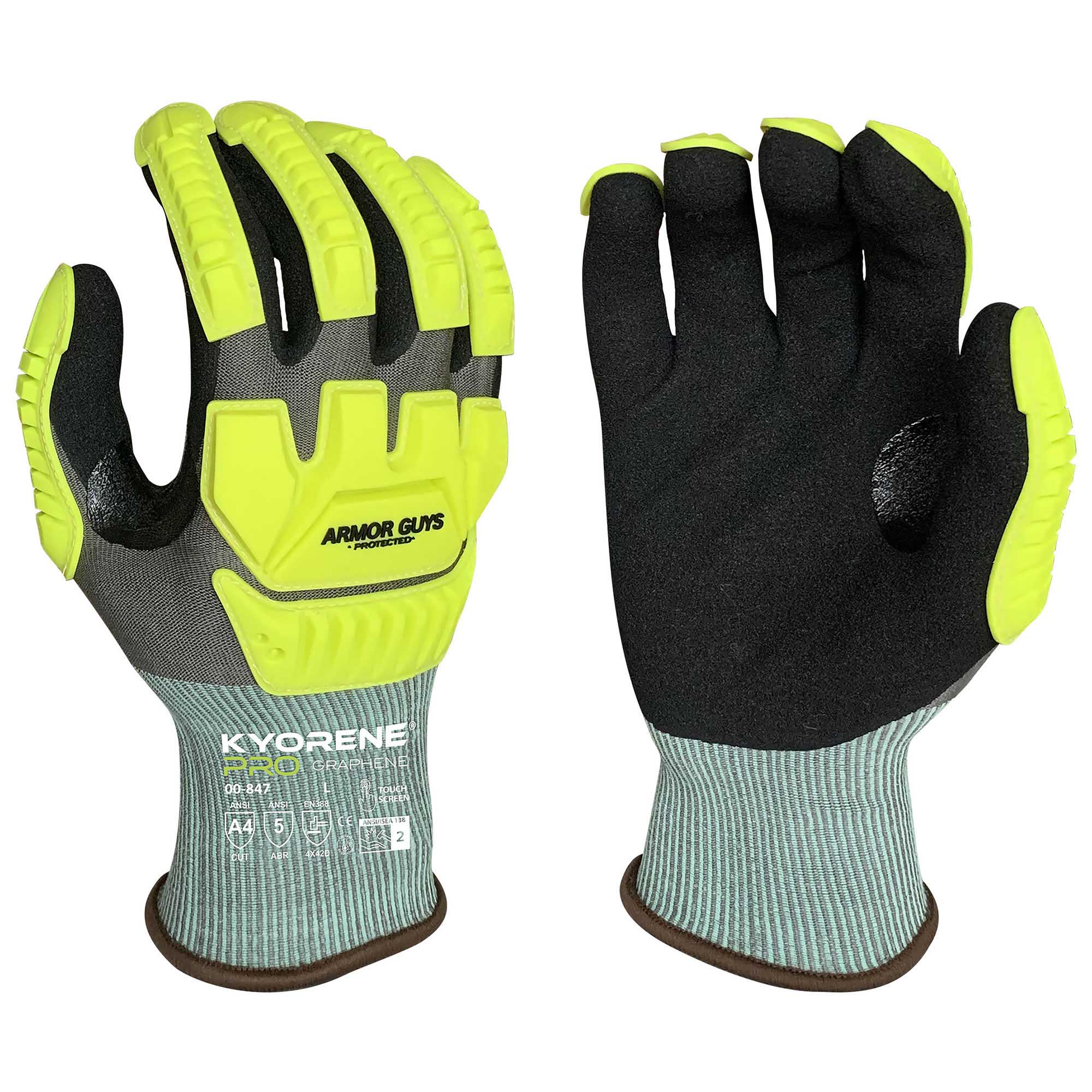 Armor Guys 00-847 Kyorene Pro A4 HCT MicroFoam Nitrile Coated Gloves ...
