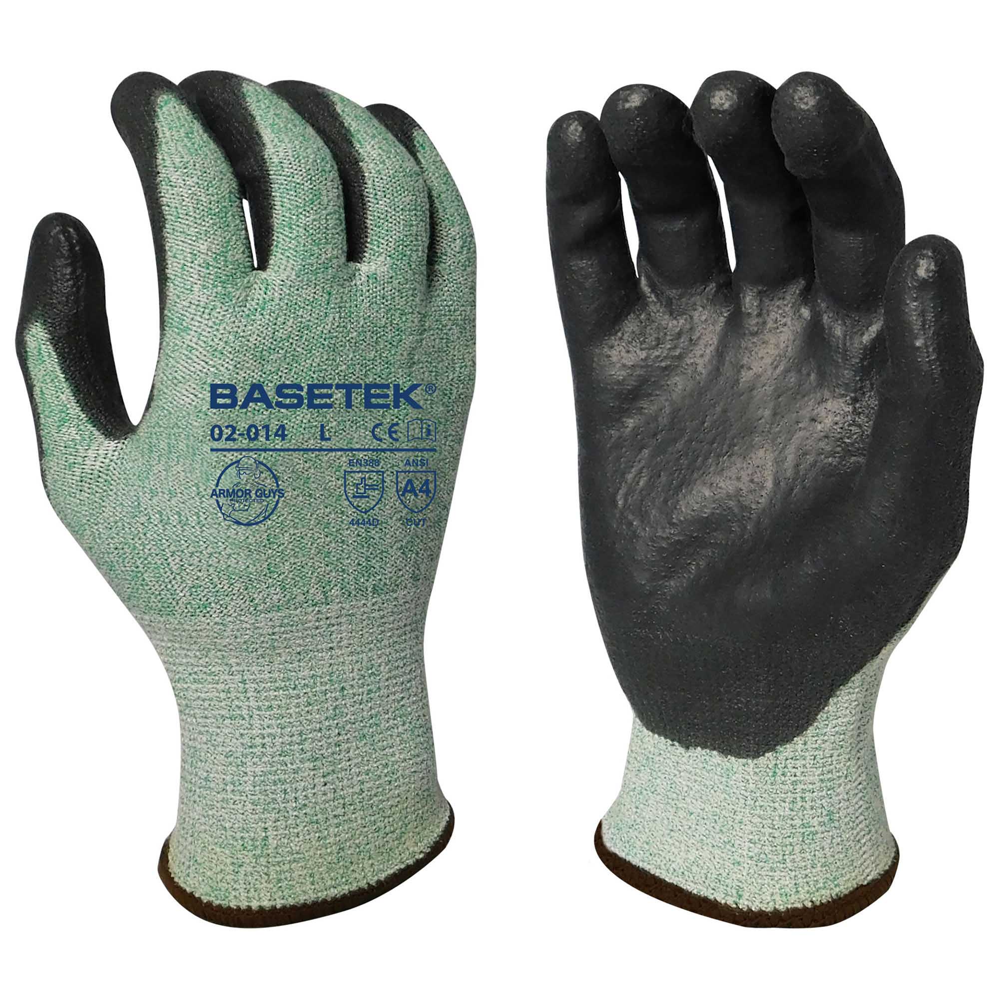 Armor Guys 02-014 Basetek HDPE A4 Polyurethane Coated Gloves | Full Source