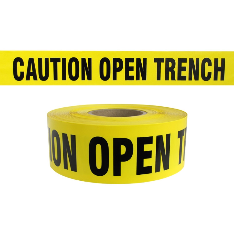 Caution Open Trench - Tape - 1000 Ft Roll - 4 Mil | Full Source