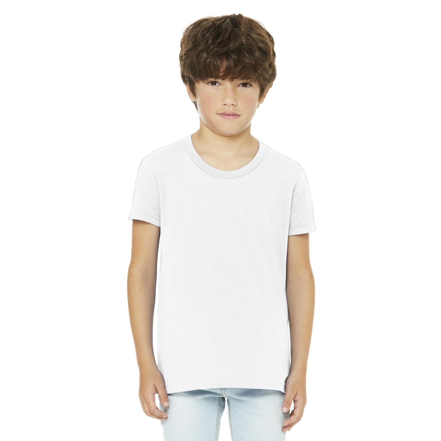 Bella + Canvas BC3001Y Youth Jersey Short Sleeve Tee - White | Full Source