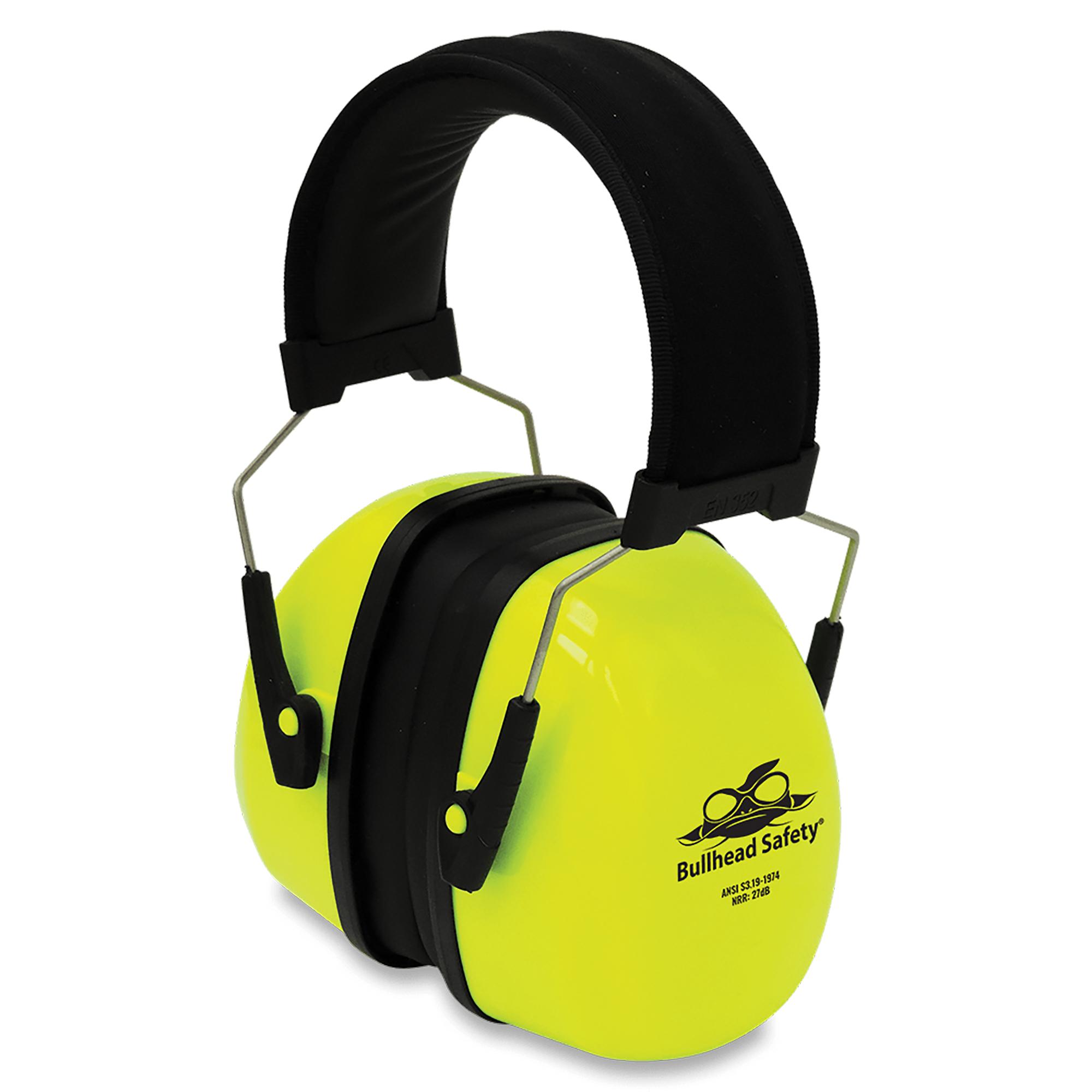 Bullhead Safety HP-M4 Premium High-Visibility Padded Band Earmuffs ...