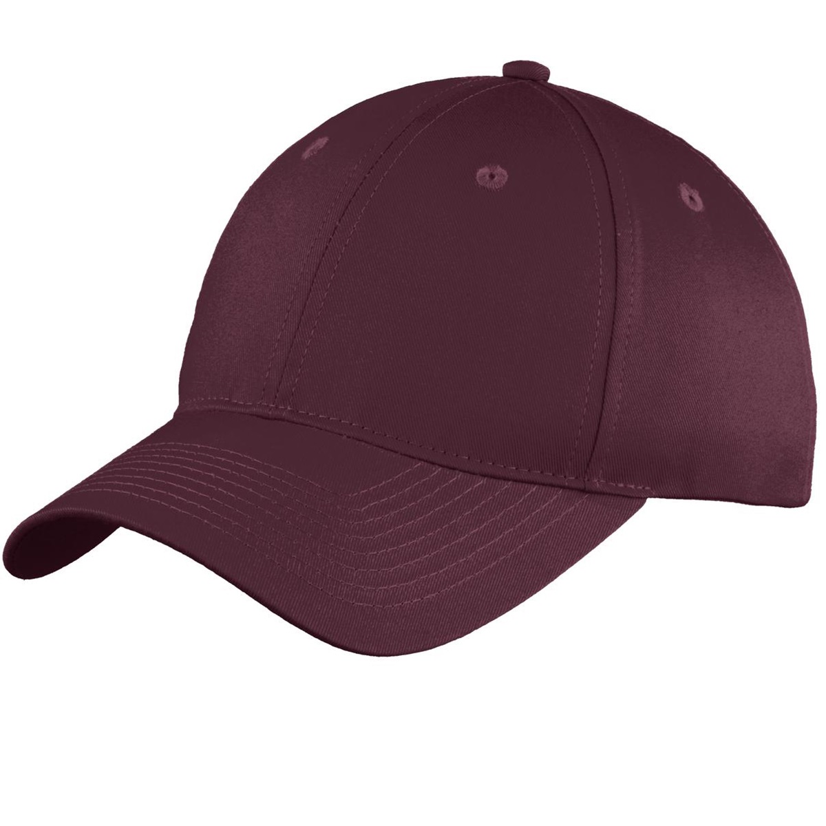 Port & Company C914 Six-Panel Unstructured Twill Cap - Maroon | Full Source