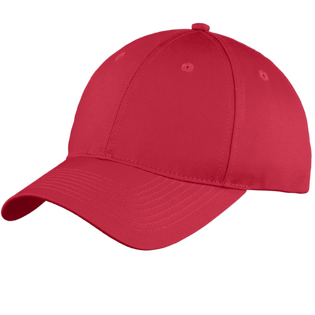 Port Authority C914 Six-Panel Unstructured Twill Cap - Red | Full Source
