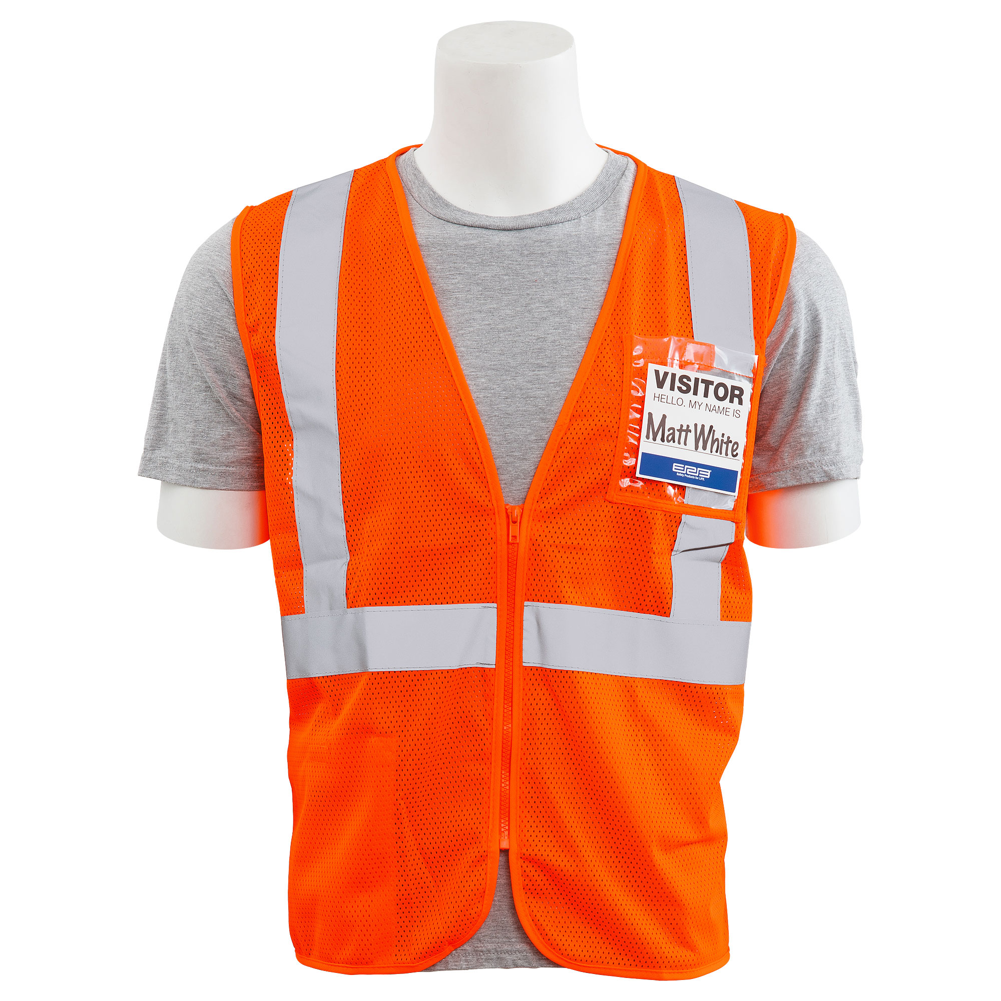 ERB by Delta Plus S363ID Type R Class 2 Mesh Safety Vest with ID Pocket ...