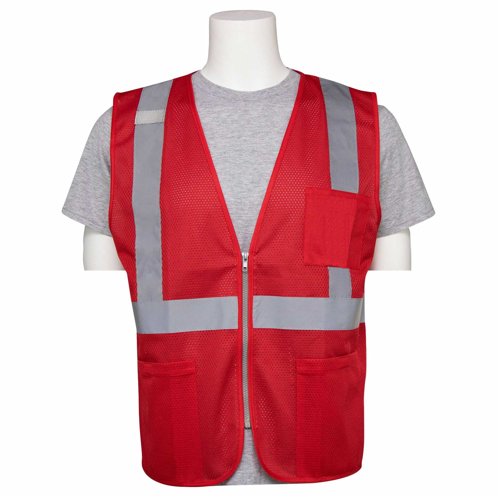 ERB by Delta Plus S863P Non-ANSI Economy Safety Vest - Red | Full Source