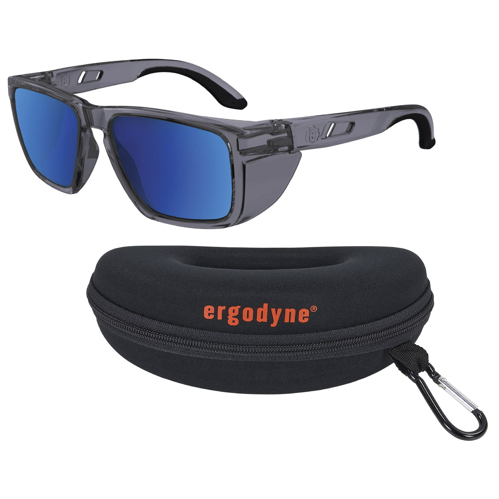Ergodyne Sixten 58240 Safety Glasses - Smoke Frame - Polarized Blue ...