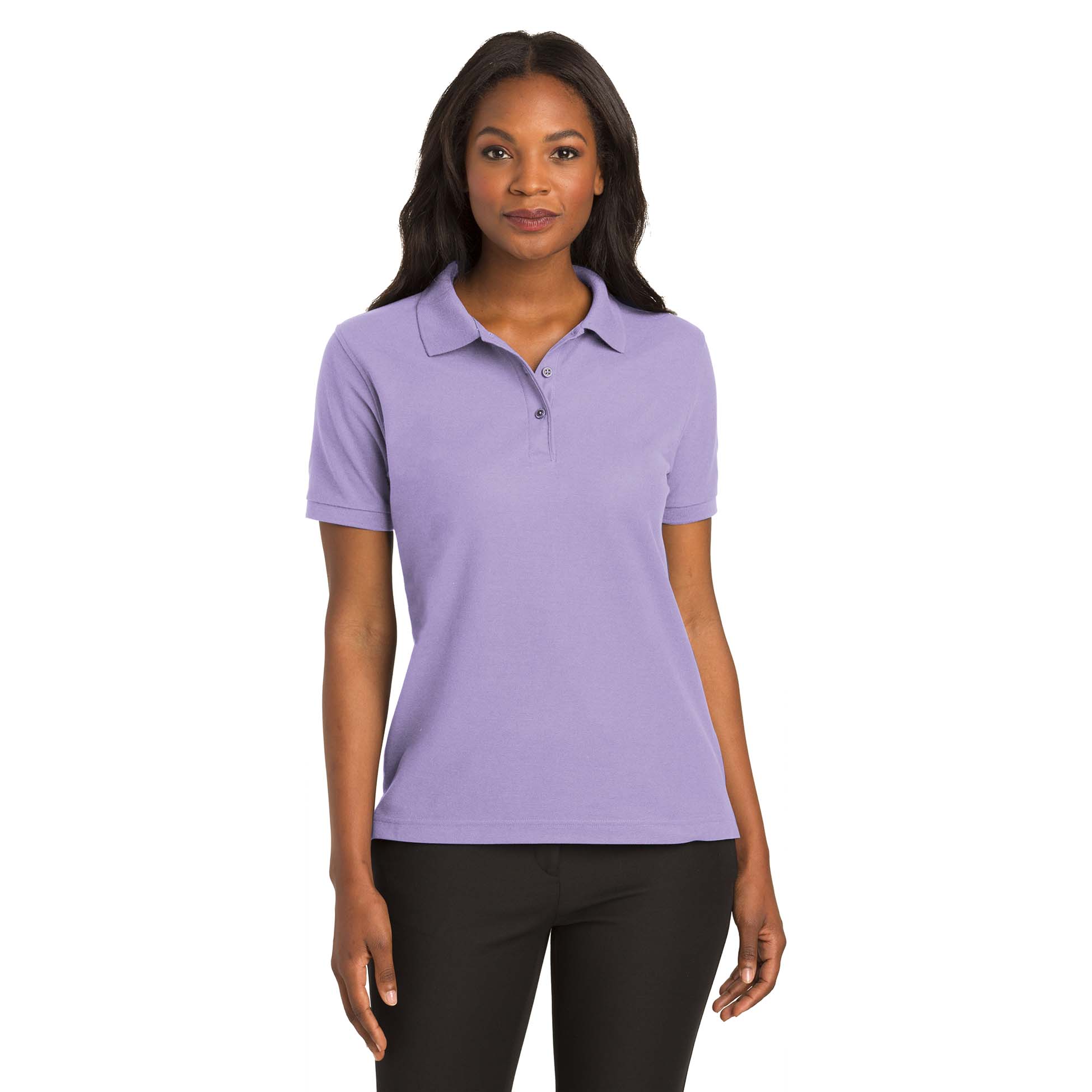Port Authority L500 Ladies Silk Touch Polo - Bright Lavender | Full Source
