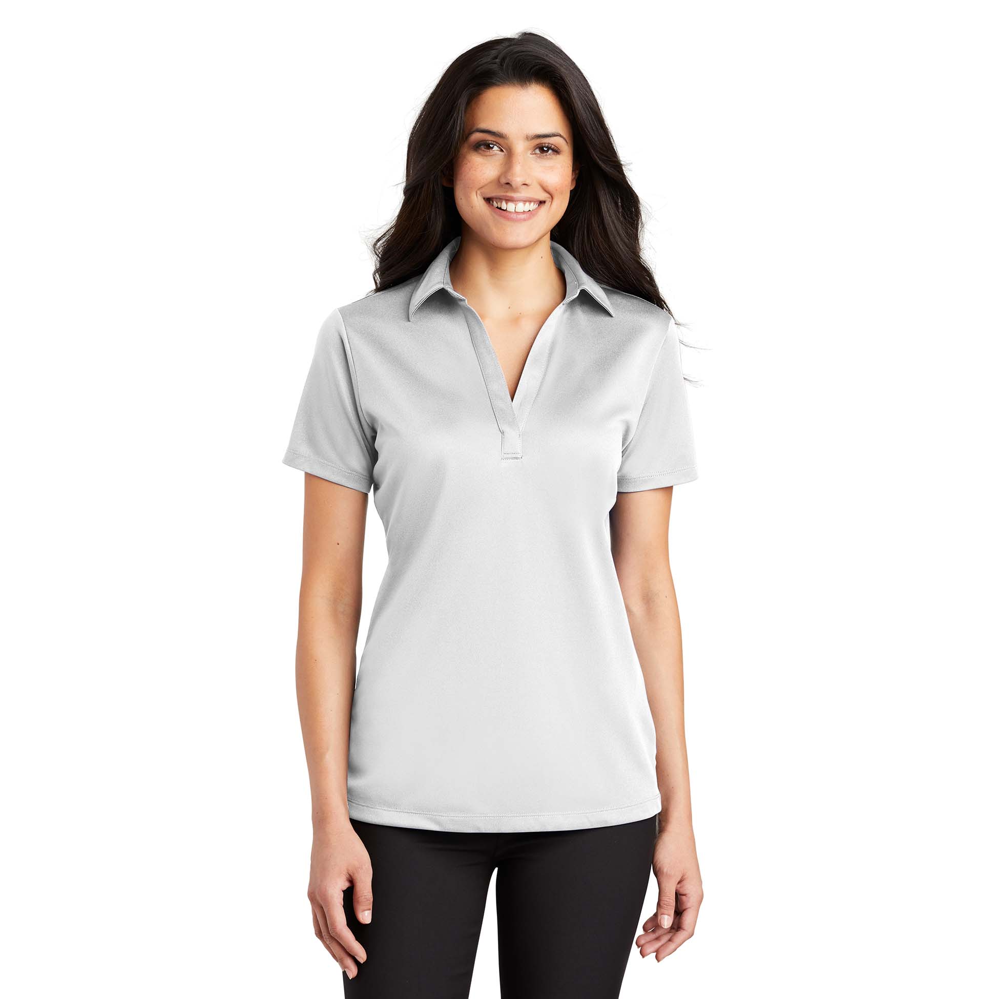 Port Authority L540 Ladies Silk Touch Performance Polo - White | Full ...
