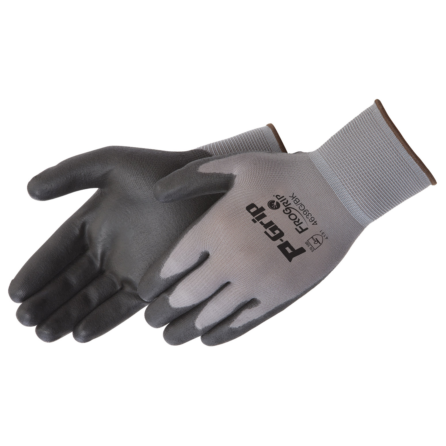 Liberty Safety 4639GBK P-Grip Polyurethane Coated Seamless Work Gloves ...