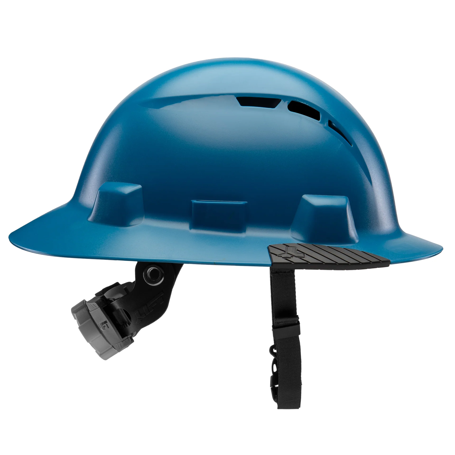 LIFT Safety HIDV-24W iDAX Full Brim Vented Hard Hat - Ratchet Suspension - Blue | Full Source