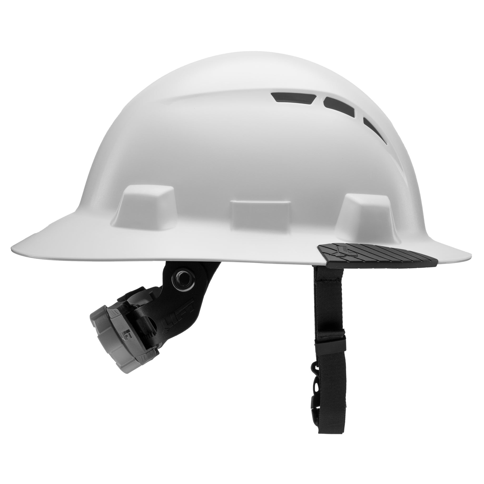 LIFT Safety HIDV-24W iDAX Full Brim Vented Hard Hat - Ratchet ...