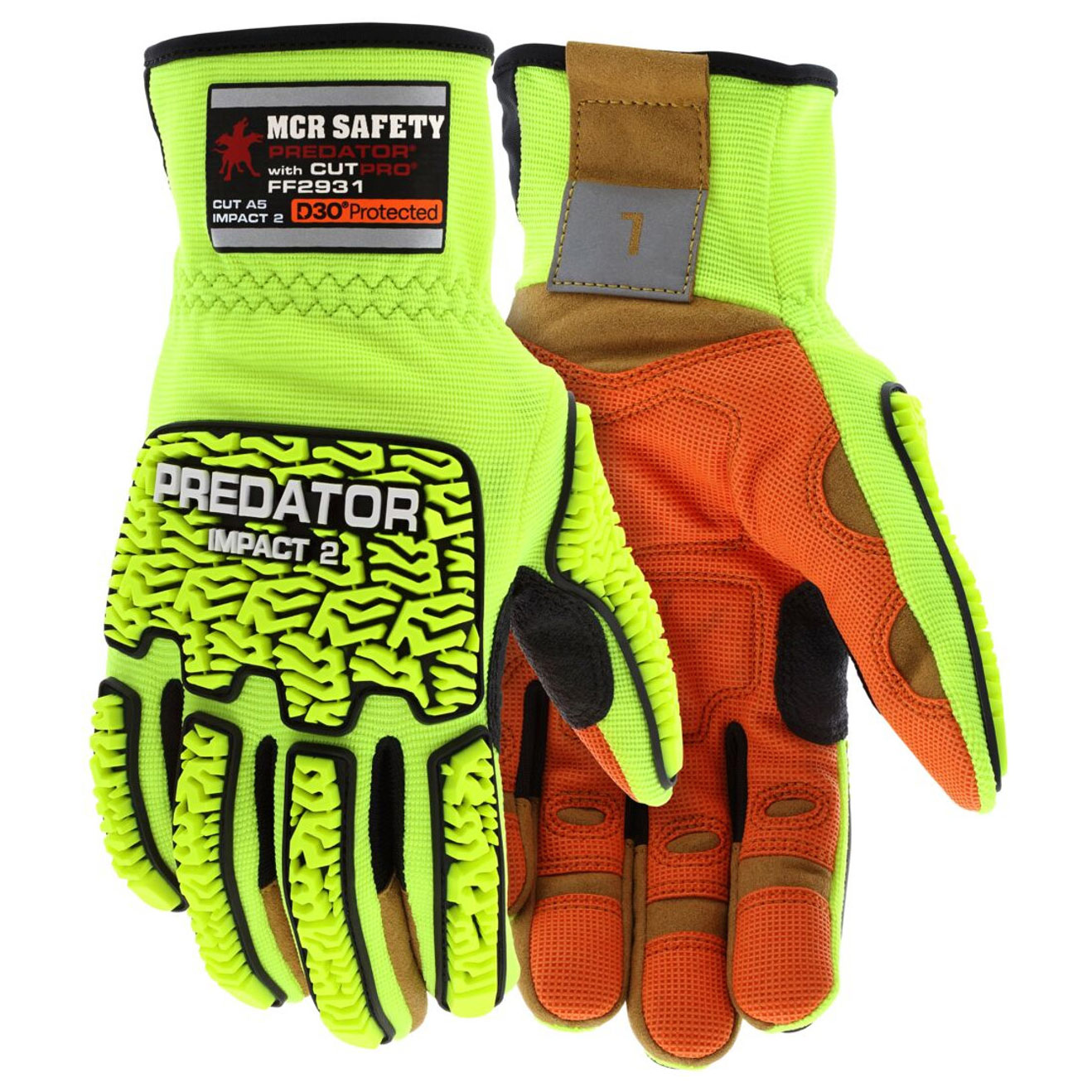MCR Safety FF2931 ForceFlex Mechanics Gloves - Synthetic Leather Palm ...