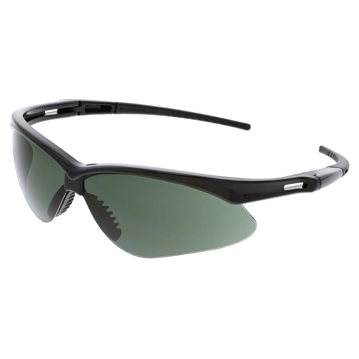 MCR Safety MP112G Memphis MP1 Safety Glasses - Black Frame - Gray G14 ...