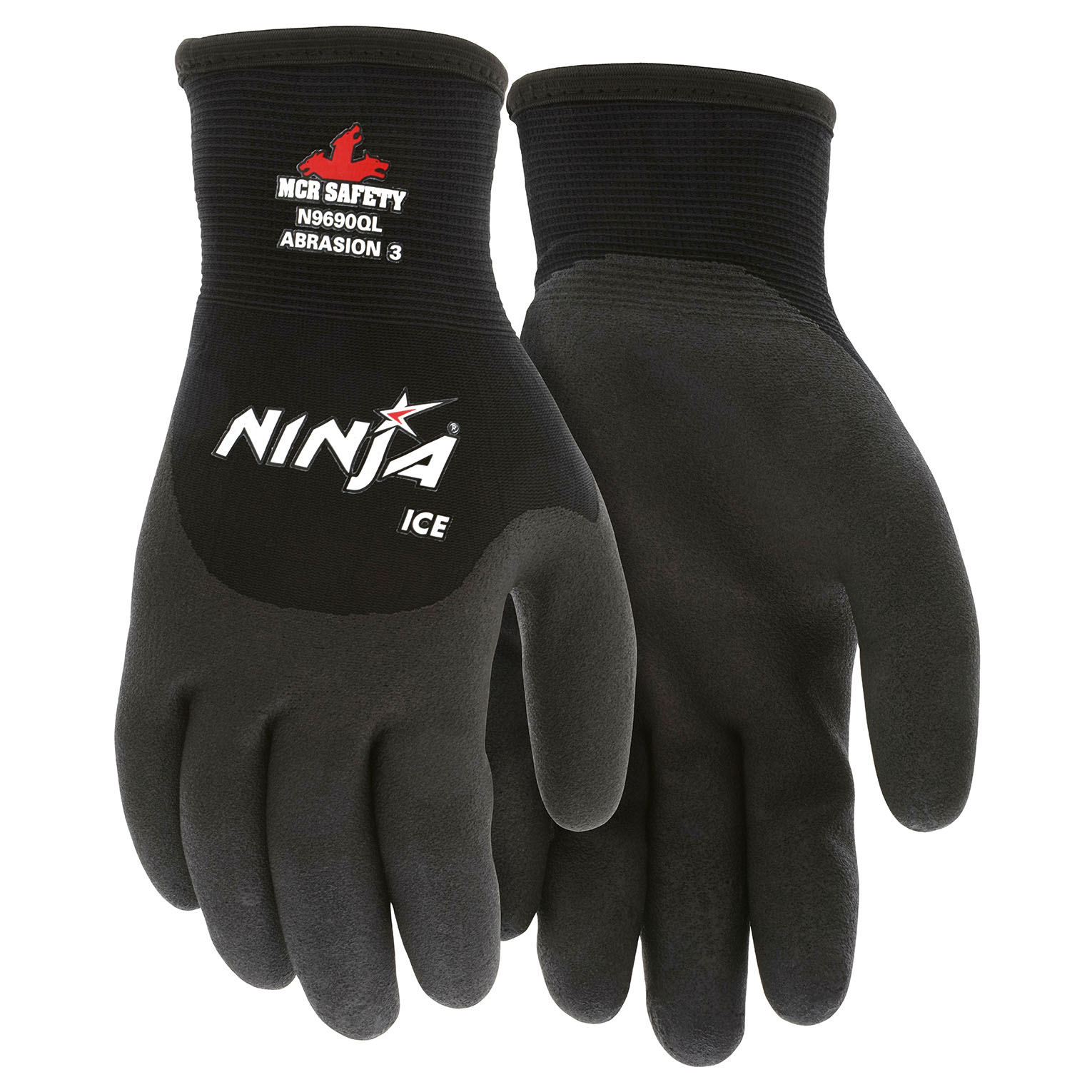 MCR Safety N9690Q Ninja Ice HPT Foam Coated Gloves - 15 Gauge Nylon ...