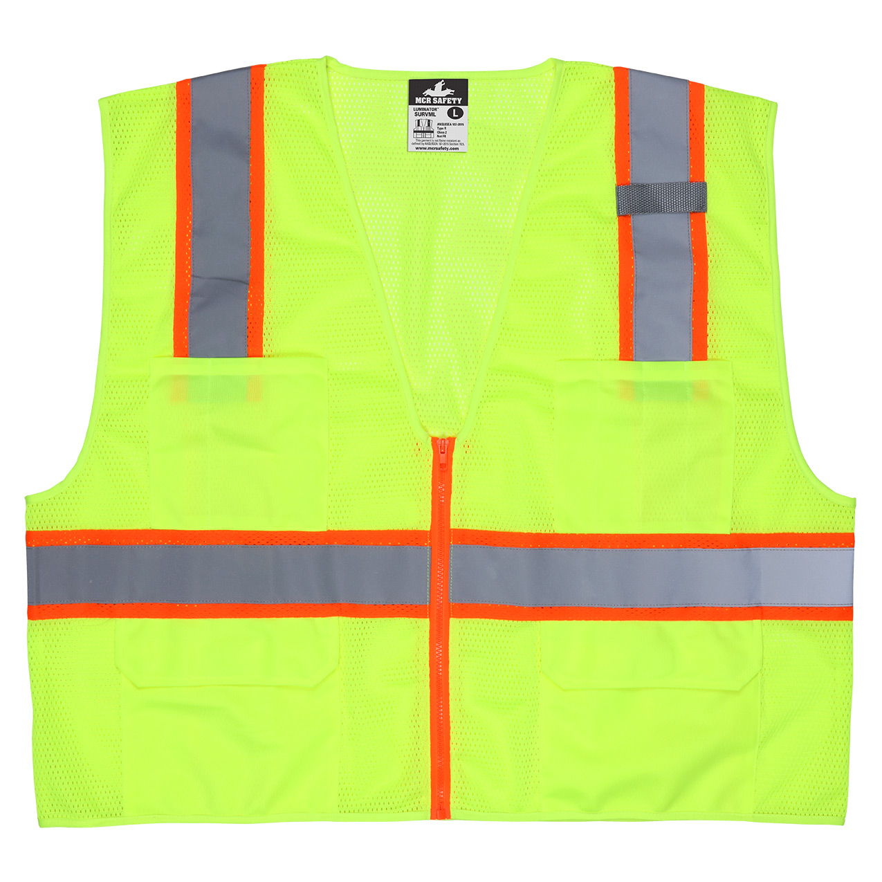 MCR Safety SURVML Type R Class 2 Luminator Two-Tone Surveyor Safety ...