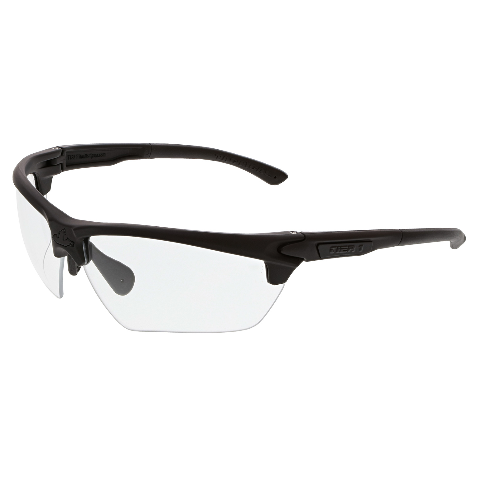 MCR Safety T12310P Tier1 Tactical Safety Glasses - Black Frame - Clear MAX6 Anti-Fog Lens | Full ...