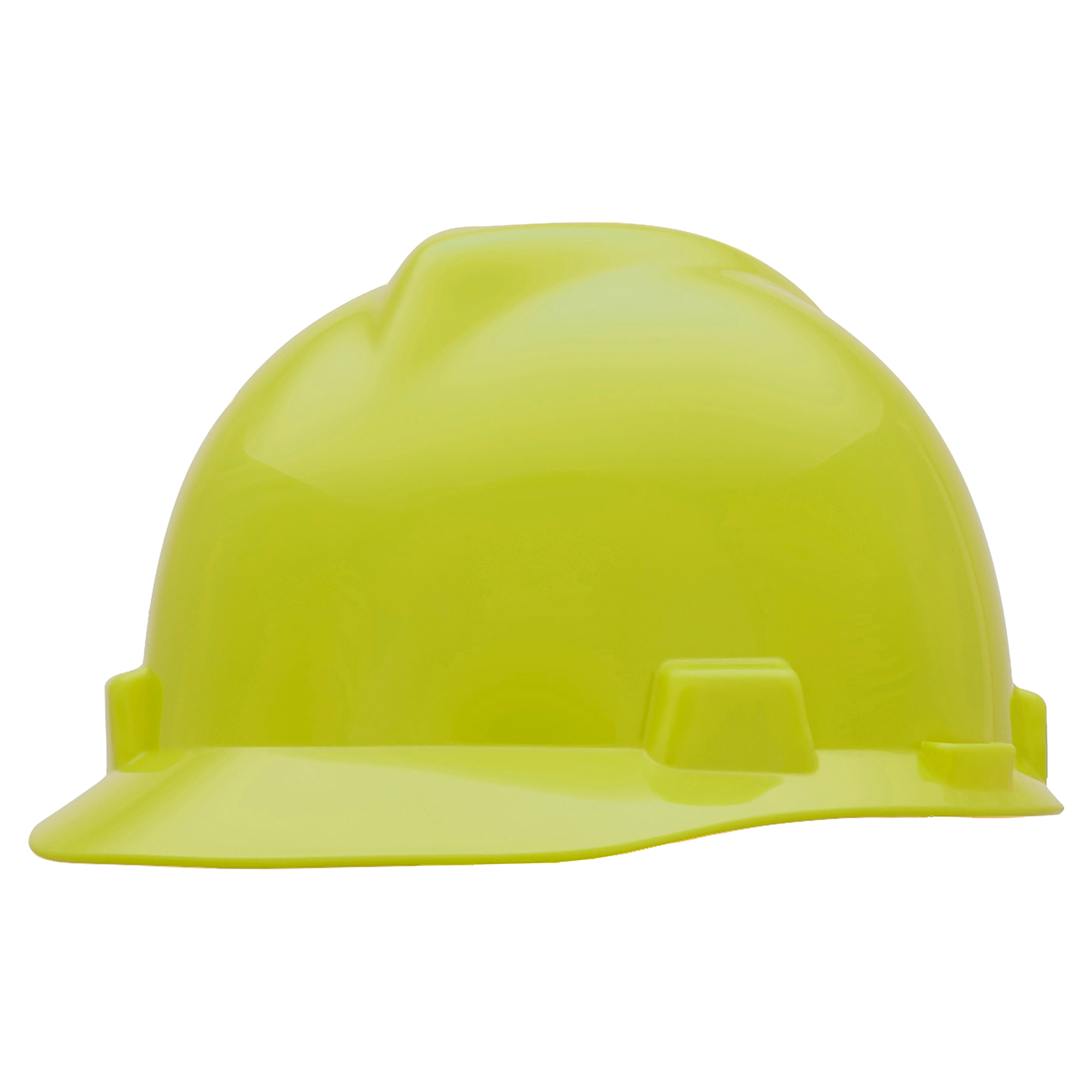 MSA 10061514 V-Gard Cap Style Hard Hat - 1-Touch Suspension - Hi-Viz ...