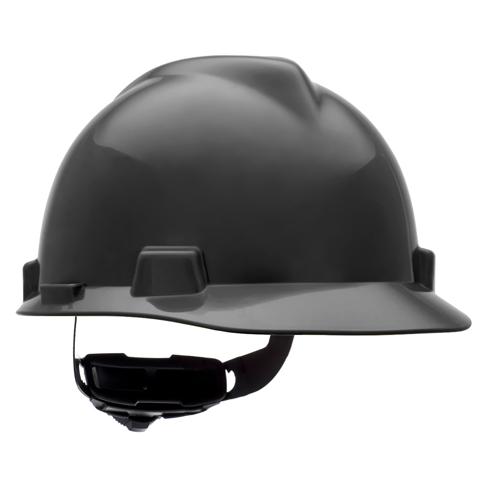 MSA C217140 Super-V Cap Style Hard Hat - Fas-Trac Suspension - Black ...