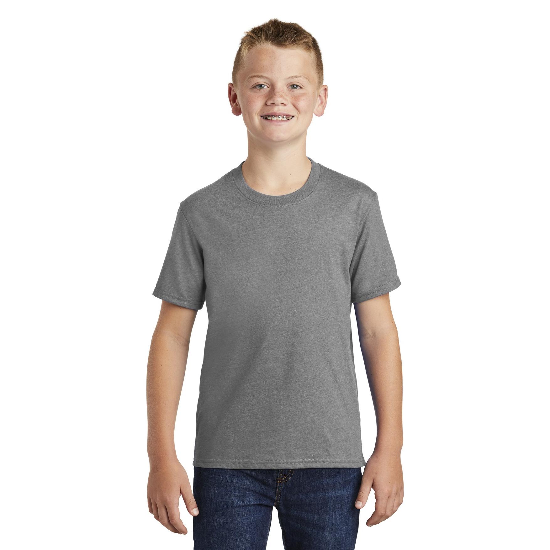 Port & Company PC455Y Youth Fan Favorite Blend Tee - Graphite Heather ...